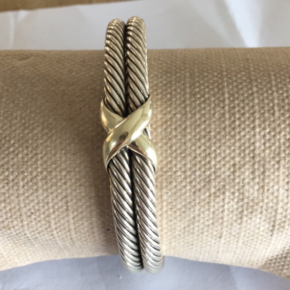 David Yurman | Jewelry | David Yurman 4k 925 Double Cable X Bracelet ...